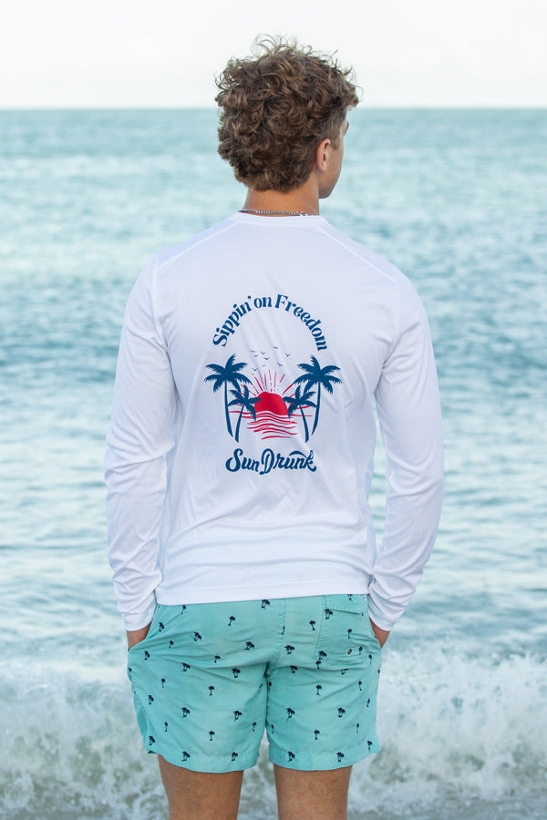 UPF long sleeve shirt - 🍹 Sippin’ on Freedom – Sun Drunk
